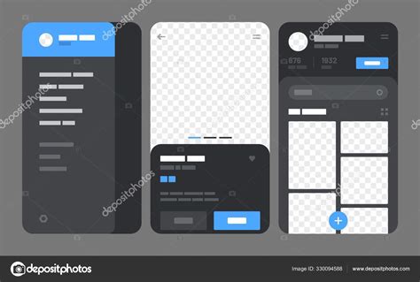 Mobile App Concept Flowchart With Ui Elements Stock Vector By ©dimakostrov 330094588