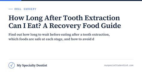 Eating After Tooth Extraction