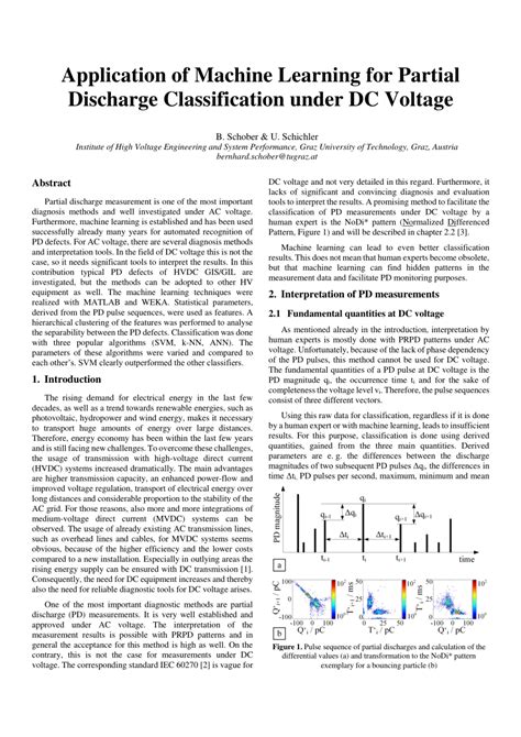 Pdf Application Of Machine Learning For Partial Discharge