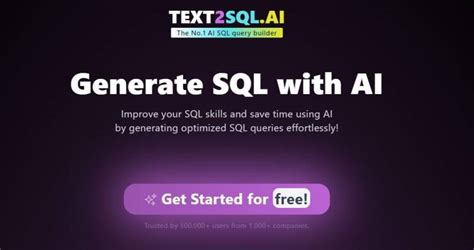 Text2sql Ai Generate Sql Excel Formula And Regex With Ai Artai Tools