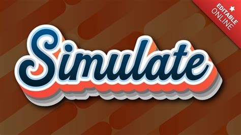 Simulate Modern 3d Text Effect Generator