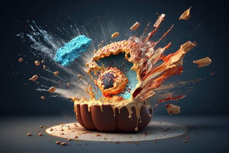 Exploding Food Illustration Stock Illustration Illustration Of Tomato