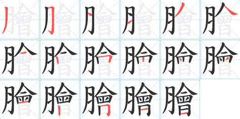 膾的笔顺 膾字笔画顺序 膾笔顺怎么写 聚巧网