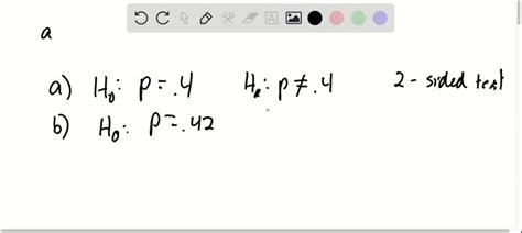SOLVED For Each Of The Following Write Out The Null And Numerade