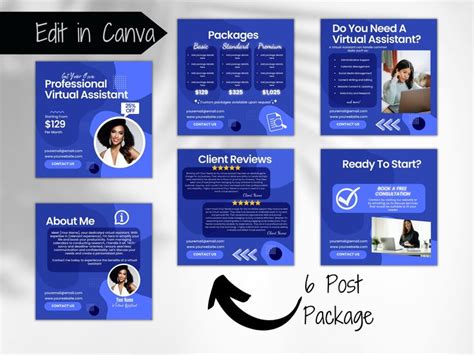 Virtual Assistant Social Media Portfolio Templates Services And Pricing List Template Virtual