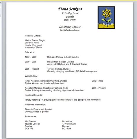 Bad Cv Example Resume Examples Cv Examples Resume