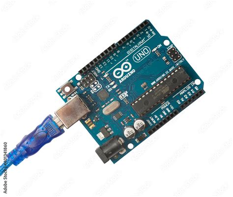 Arduino UNO R3 Board On White Background Stock Photo Adobe Stock