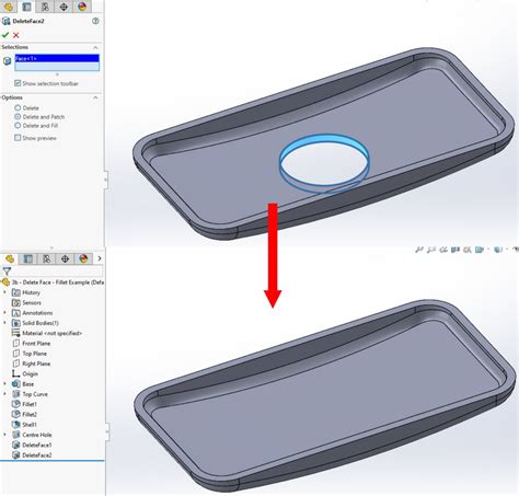Delete Face And Move Face In Solidworks
