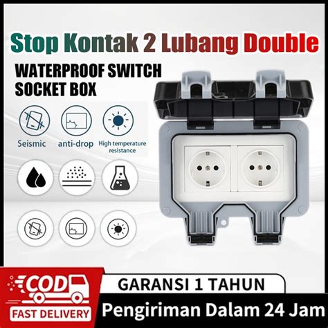 Jual Jerman Outdoor Waterproof Ip66 Eu Colokan Power Socket Box Tahan