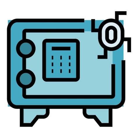 premium vector safe box security icon outline vector safety lock code