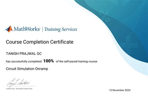 Matlab Certification Learning Tanish Prajwal Gc