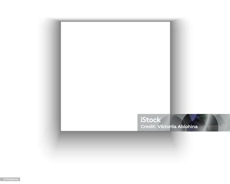 모형 디자인을 위한 종이 페이지 또는 카드 포스터 또는 배너 그림 또는 포장 상자의 정사각형 그림자 효과 흰색 배경에 고립 된 부드러운 회색 음영 벡터 현실적인 일러스트
