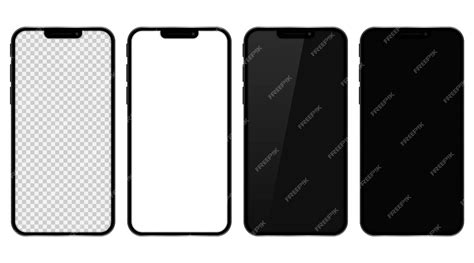 시각적 Ui 앱 데모 모바일 세트 장치 개념 벡터 그림을 위한 고품질 실제 유행 프레임 스마트폰 모형 전화 프리미엄 벡터