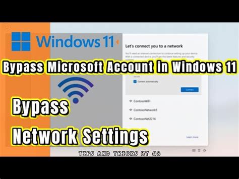 Bypass Network Connection During Windows 11 Installation Skip Network