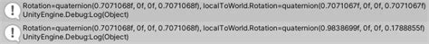 Localtoworldrotation Affected By Entity Scale Unity Engine Unity