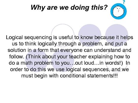 Lesson 2 4 Logical Sequencing Conditional Statements