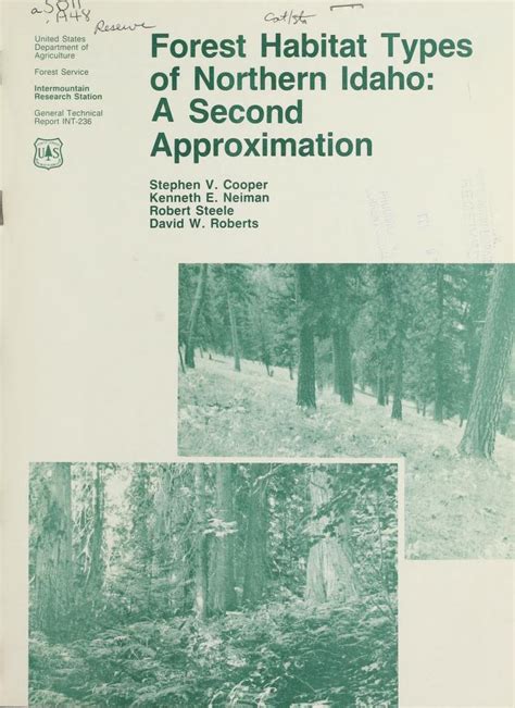 Forest Habitat Types In Northern Idaho