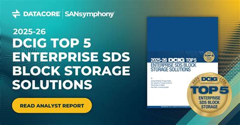 Datacore Software On Linkedin Dcig Softwaredefinedstorage Blockstorage Sansymphony