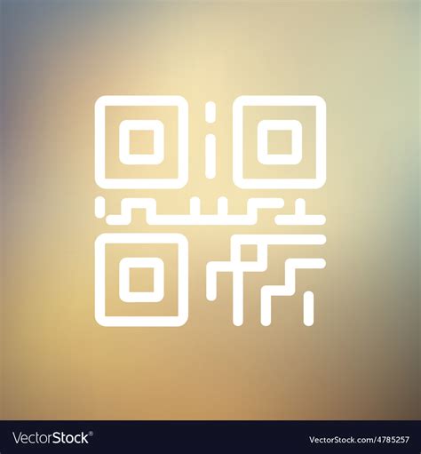 Qr Code Thin Line Icon Royalty Free Vector Image