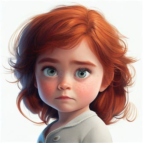 Illustration Cute Girl For Avatar Graphic On White Background Created