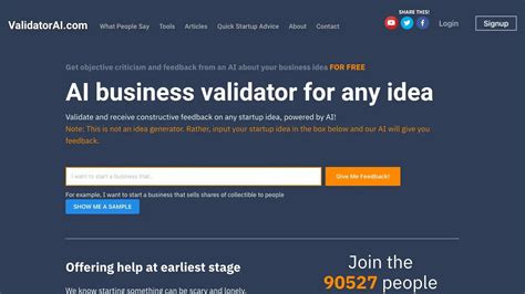 Validatorai Ai Powered Startup Idea Validator Creatiai