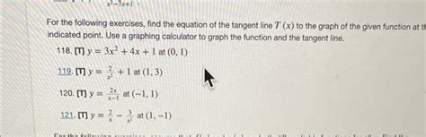 Solved For The Following Exercises Find The Equation Of The