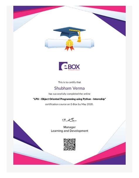 Shubham Verma On Linkedin Pythontraining Certificateofcompletion
