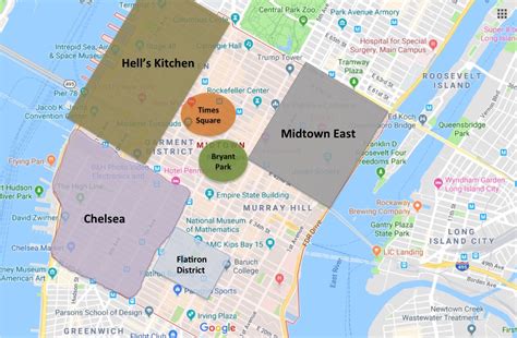 Tourist Map Of Midtown Manhattan