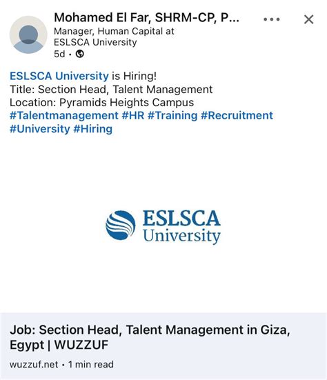 Mahmoud Wagdy Posted On Linkedin