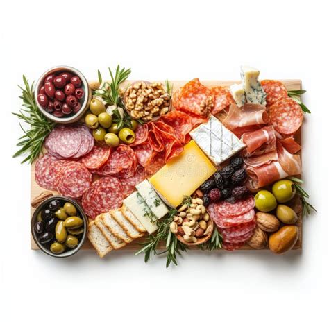 A Gourmet Charcuterie Board With Assorted Cured Meats Cheeses Olives
