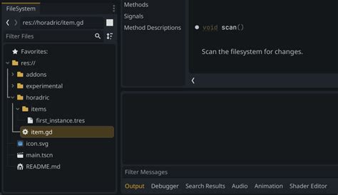 Force Refresh Godots File System Inspector