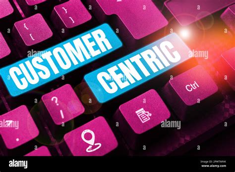 Text Caption Presenting Customer Centric Word Written On Process Of