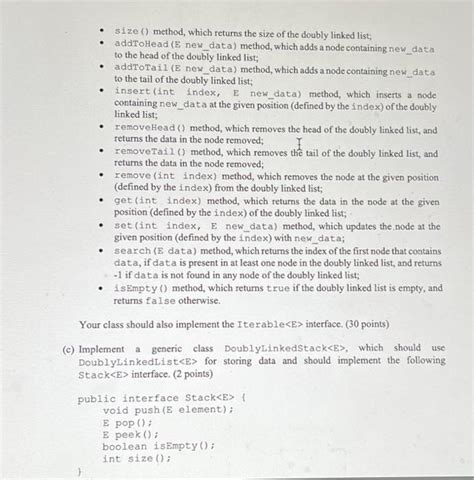 Solved 4 Implementing The Doubly Linked List Class 40