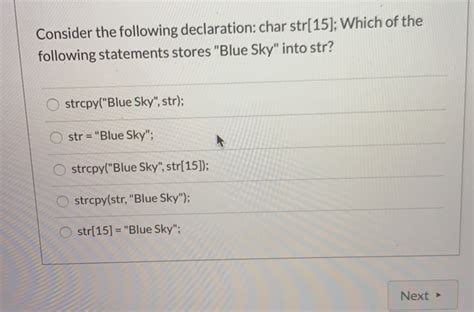 solved consider the following declaration char str[15]