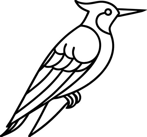 Minimalist Woodpecker Line Art Simple Bird Outline For Tattoos 59925905