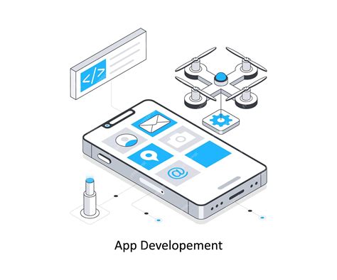 Premium Vector App Development Isometric Stock Illustration Eps 10 File