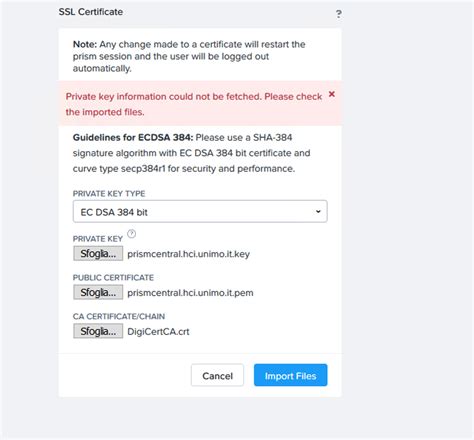 prism import ssl cert ec dsa 384 requirements nutanix community