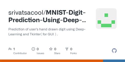 GitHub Srivatsacool MNIST Digit Prediction Using Deep Learning And