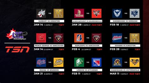 Canadian Hockey League Announces 2021 22 Tsn And Rds Regular Season