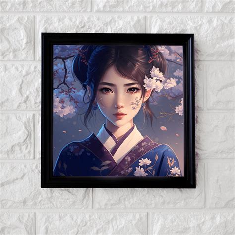 Anime Girl Poster Japanese Girl Poster Geisha Poster Anime Girl