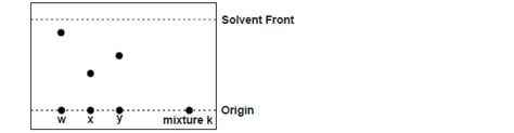 A Below Is A Paper Chromatogram Of Pure Substances W X And Y