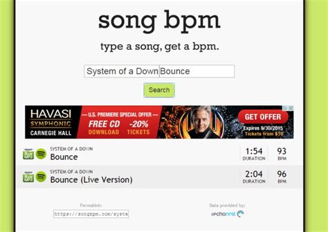 Find The BPM For Any Song By Entering The Title Artist Name