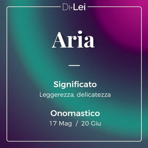 Aria Significato Origine E Curiosità Su Questo Nome
