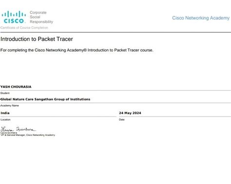 yash chourasia on linkedin cisco certification packettracer achievement completioncertificate…
