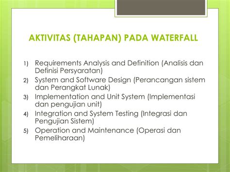 Ppt Pemodelan Linear Sequential Model Waterfall Powerpoint Presentation Id2599087