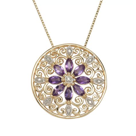 Classic Treasures 18k Gold Over Silver Genuine African Amethyst And