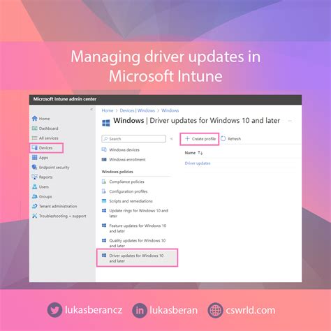 How To Update Drivers And Firmware Via Microsoft Intune Cybersecurity World
