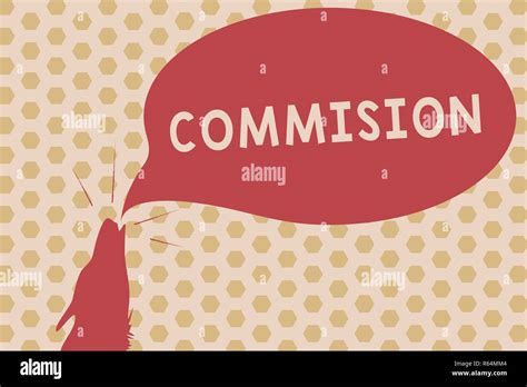 Word Writing Text Commision Business Concept For Instruction
