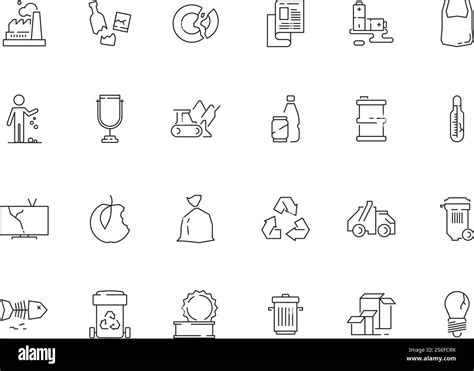 Garbage Icon Rubbish Plastic And Paper Garbage Recycle Bins Vector Symbols Illustration Garbage Icon Rubbish Plastic And Paper Garbage Recycle Bins Vector Symbols Illustration