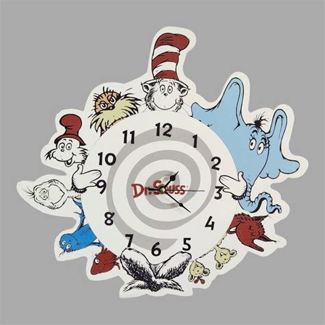 Trend Lab Wall Decor Dr Seuss Wall Clock By Trend Lab Characters Cat In The Hat Horton Lorax